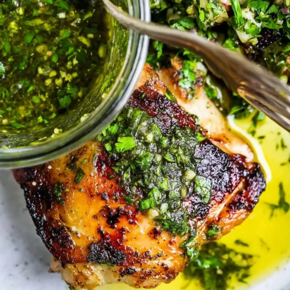 Chimichurri Chicken Thighs Recipe + Easy Flavorful Dish - Sabores Recetas