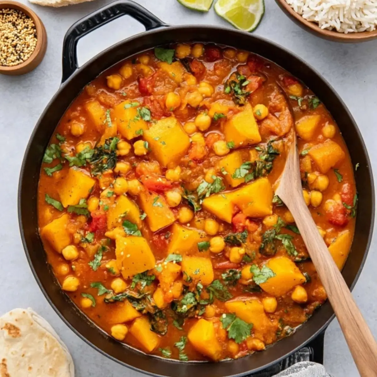Moroccan Pumpkin & Chickpea Stew – Easy Vegan Recipe - Sabores Recetas