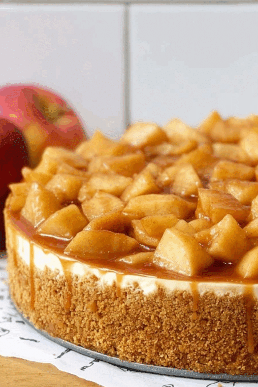 No-Bake Apple Pie Cheesecake: Quick & Delicious - Sabores Recetas